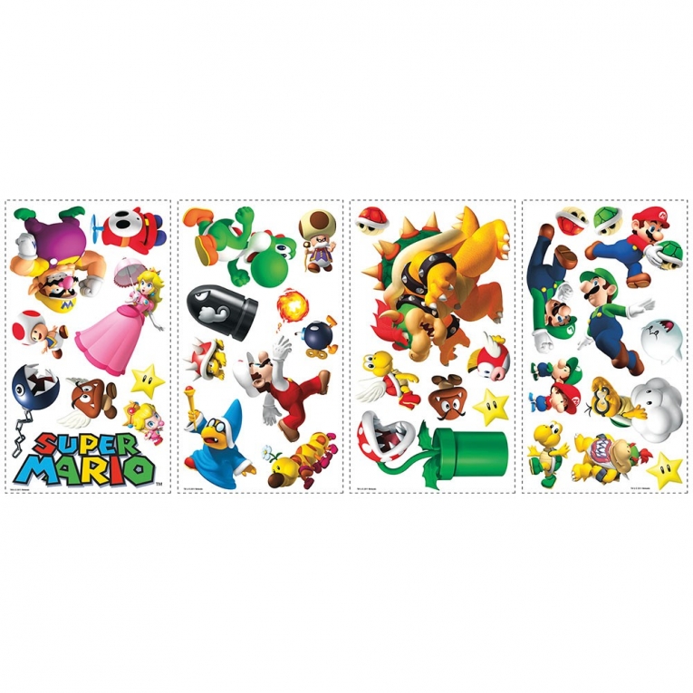 Super Mario stickerset - Muurstickers - Super Mario en Sonic shop